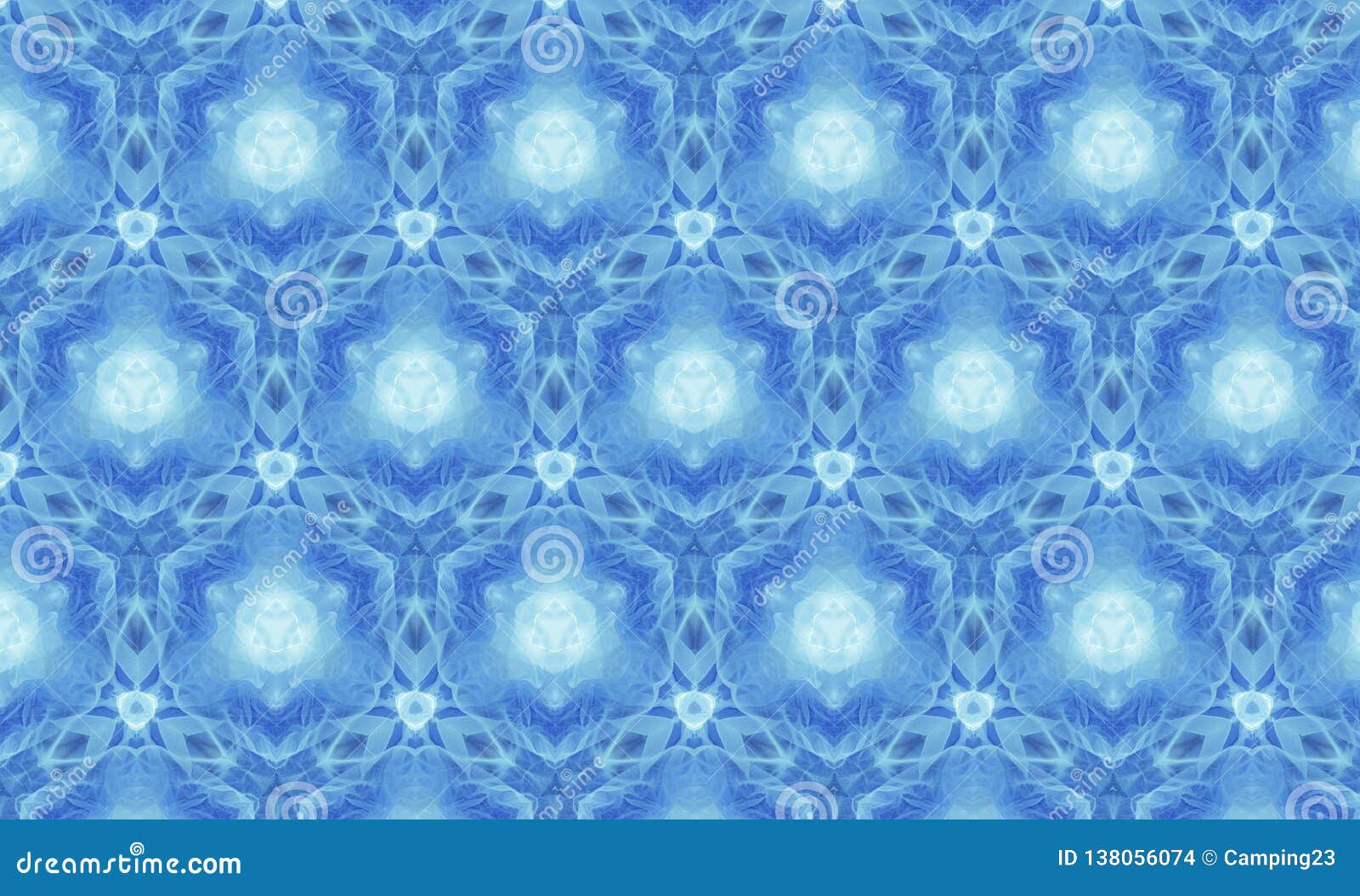 Blue Geometric Shape Kaleidoscope Stock Illustration - Illustration of ...