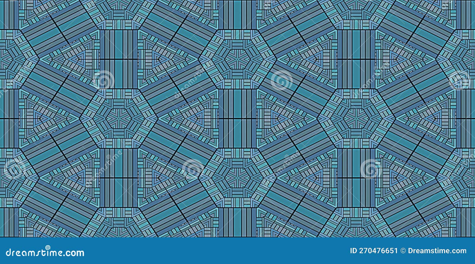 Blue Geometric Symmetry Background Texture Stock Illustration ...