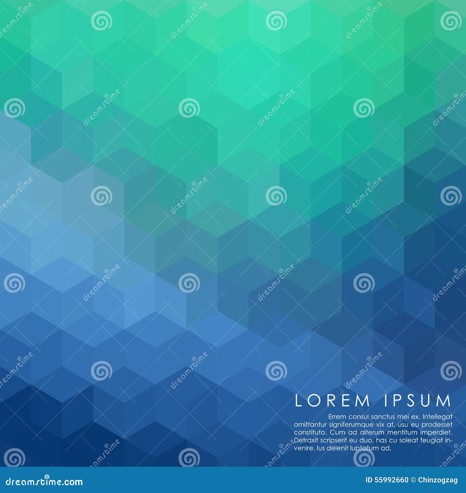 Blue Geometry Abstract Background Stock Vector - Illustration of ...