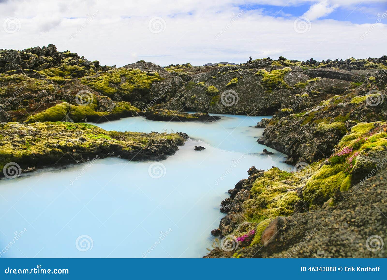 Blue geothermal pools stock photo. Image of geothermal - 46343888