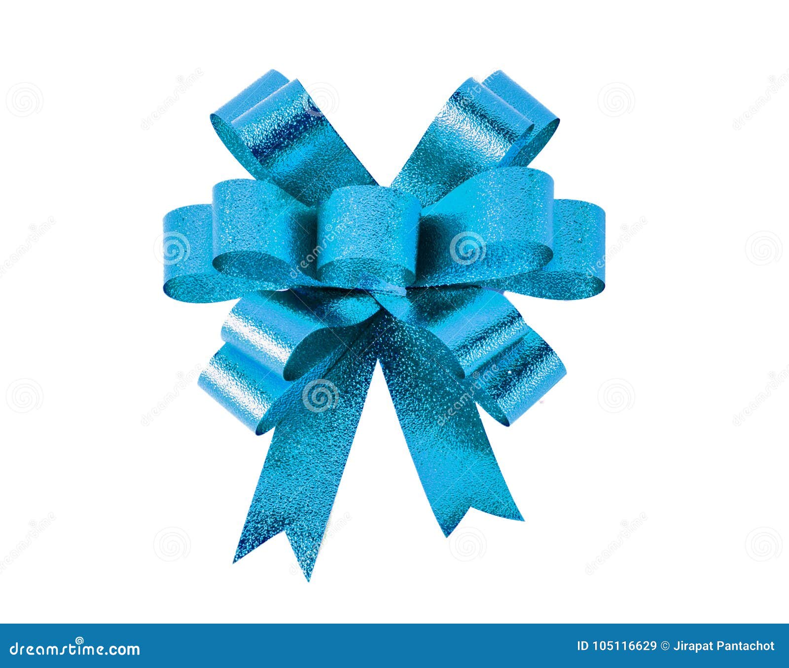 Blue Gift Bow. Isolated on White Stock Image - Image of bows, christmas ...