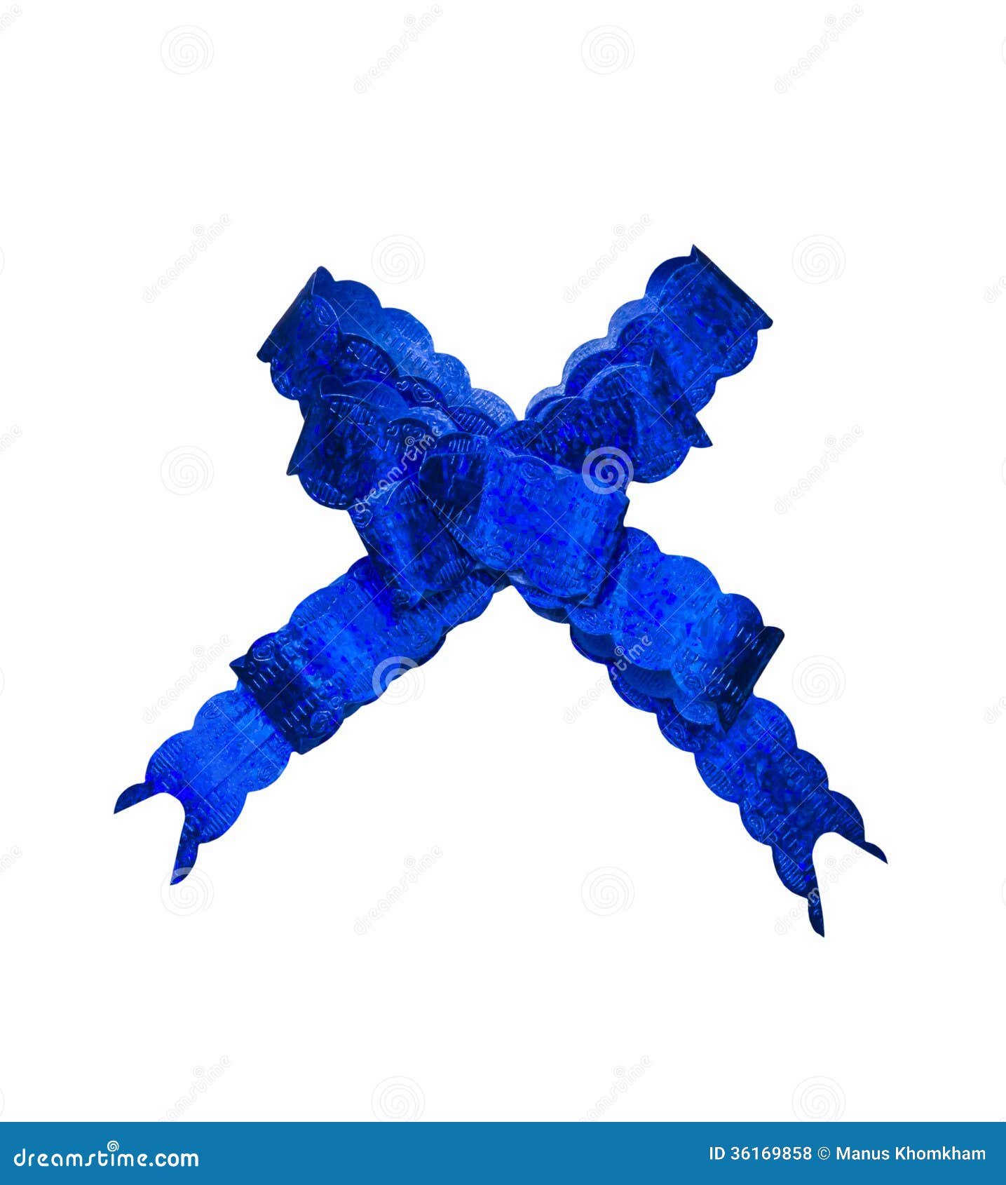 Blue gift bow stock photo. Image of clipping, celebration - 36169858