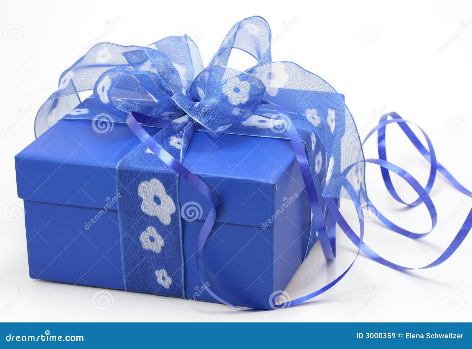 Blue gift box stock image. Image of share, decorate, surprise - 3000359
