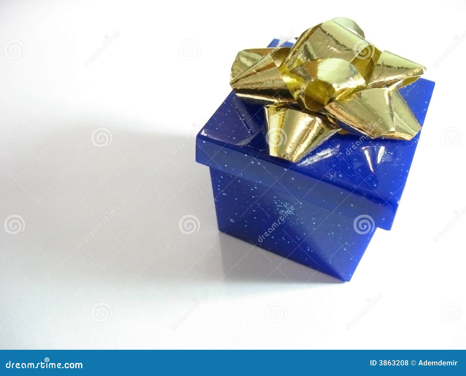 Blue Gift Box stock photo. Image of cheerful, ornament - 3863208