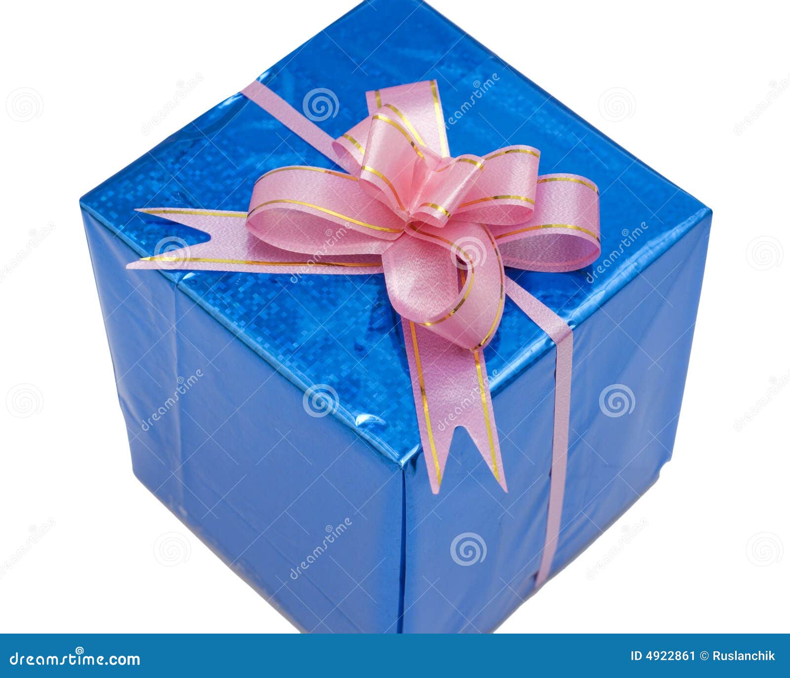 Blue gift box stock image. Image of ribbon, fancy, romance - 4922861