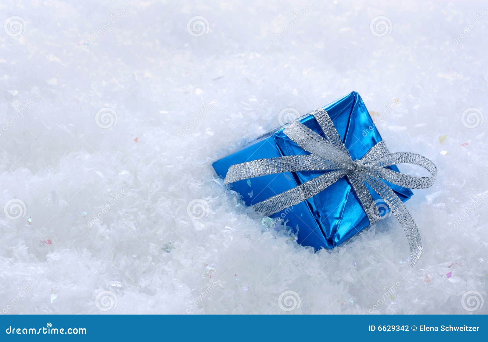 Blue gift box stock photo. Image of glitter, silver, sparkle - 6629342