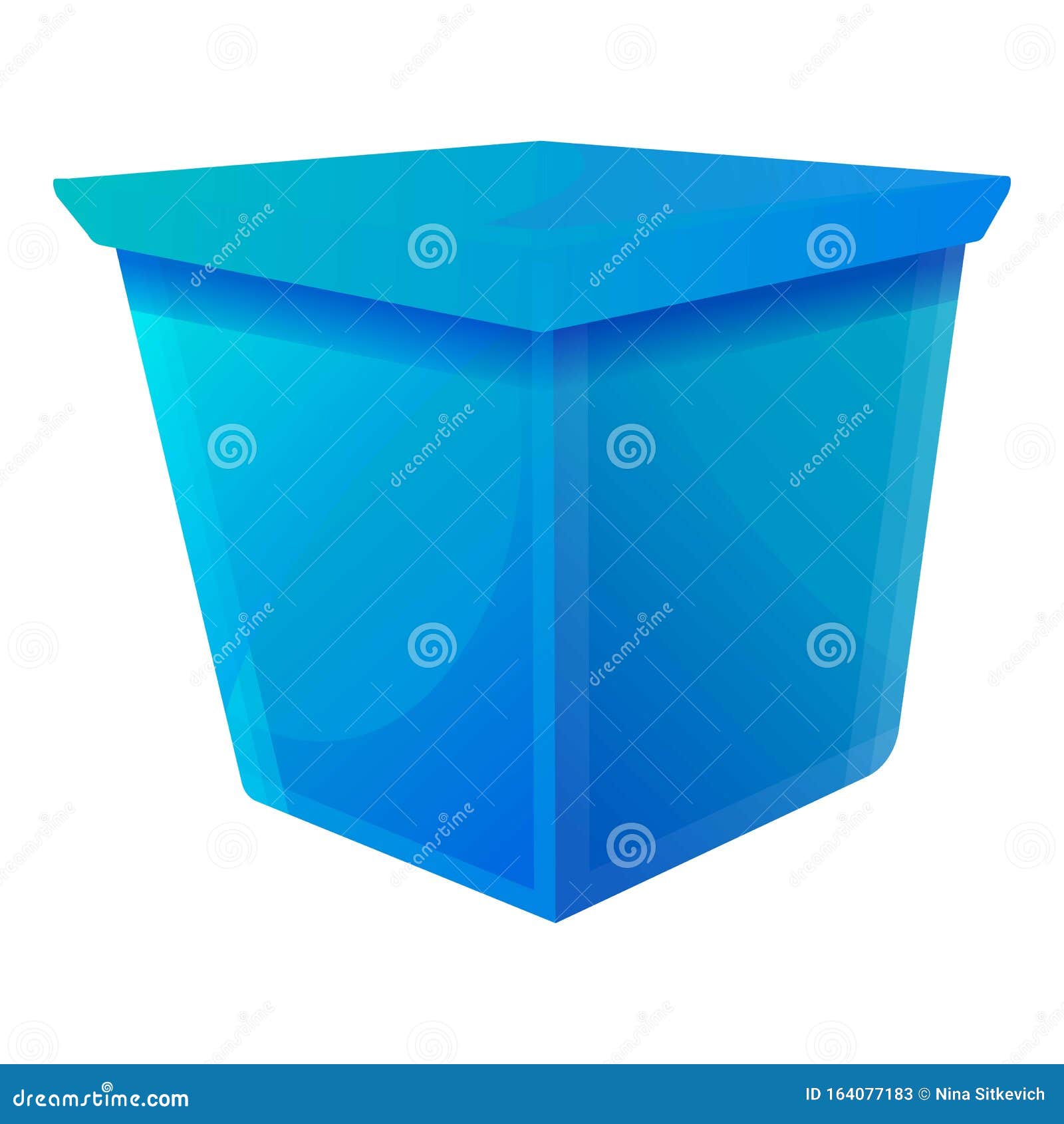 Blue Gift Box Icon, Cartoon Style Stock Vector - Illustration of shiny ...