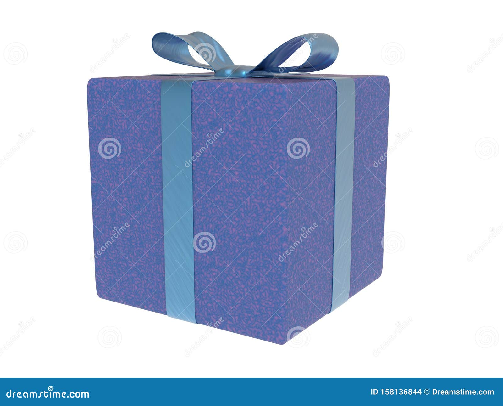 Blue Gift Box or Present Package from the Side Stock Illustration ...