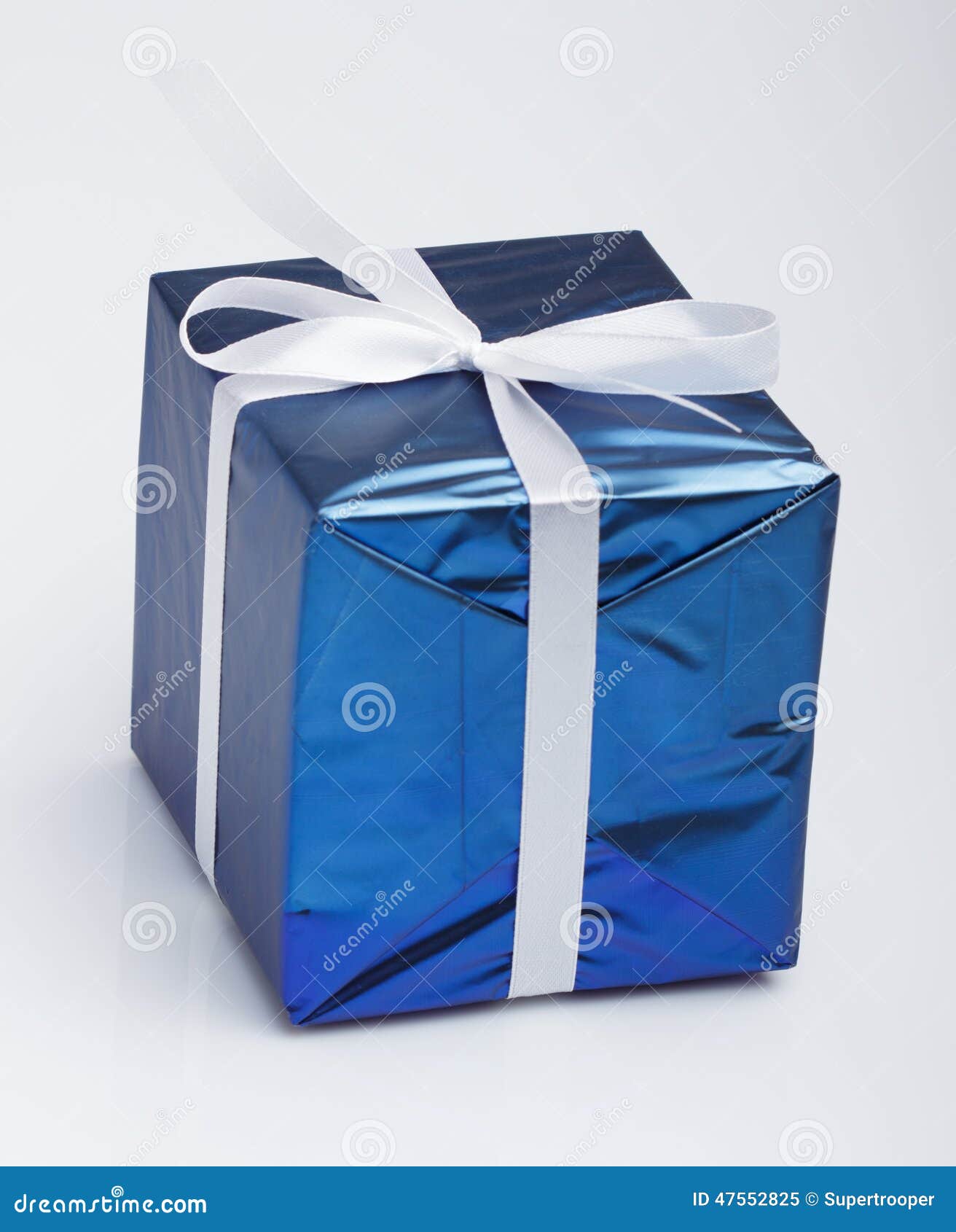 Blue gift box stock image. Image of packaging, holiday - 47552825