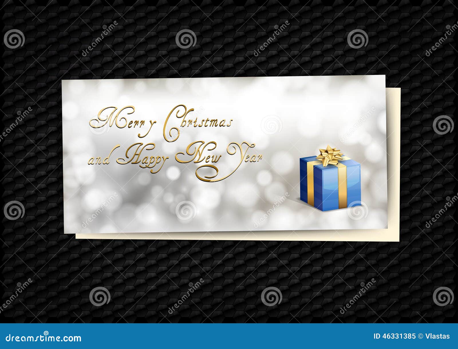 Blue Gift Card stock vector. Illustration of bokeh, elegant - 46331385