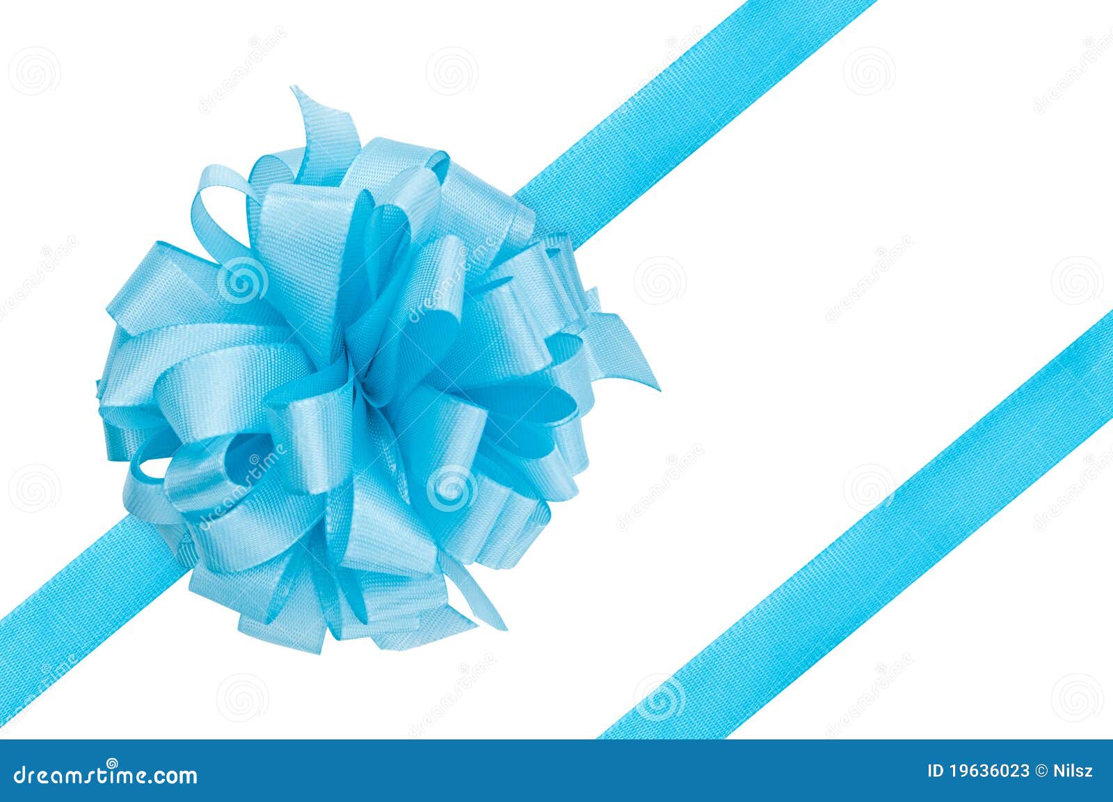 Blue gift ribbon stock image. Image of package, festive - 19636023