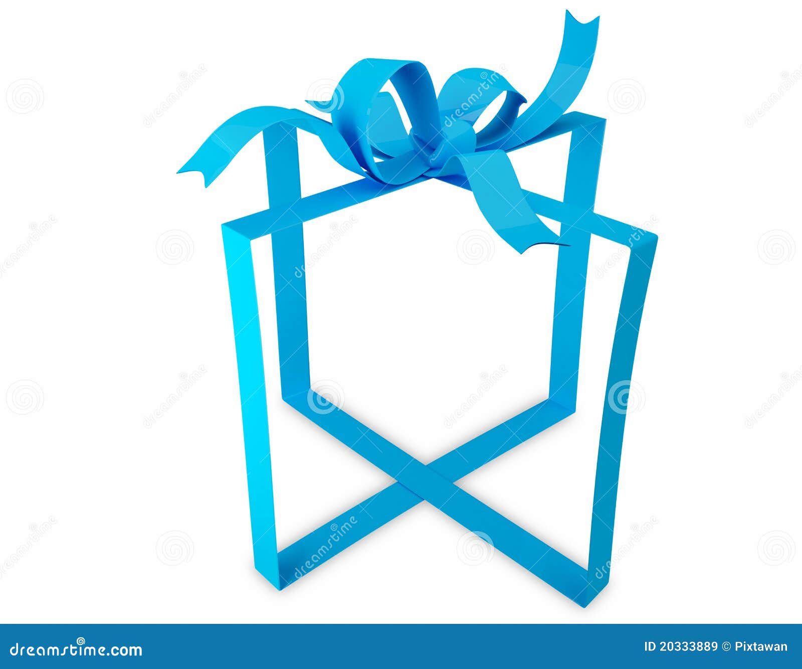 Blue gift ribbon stock illustration. Illustration of package - 20333889
