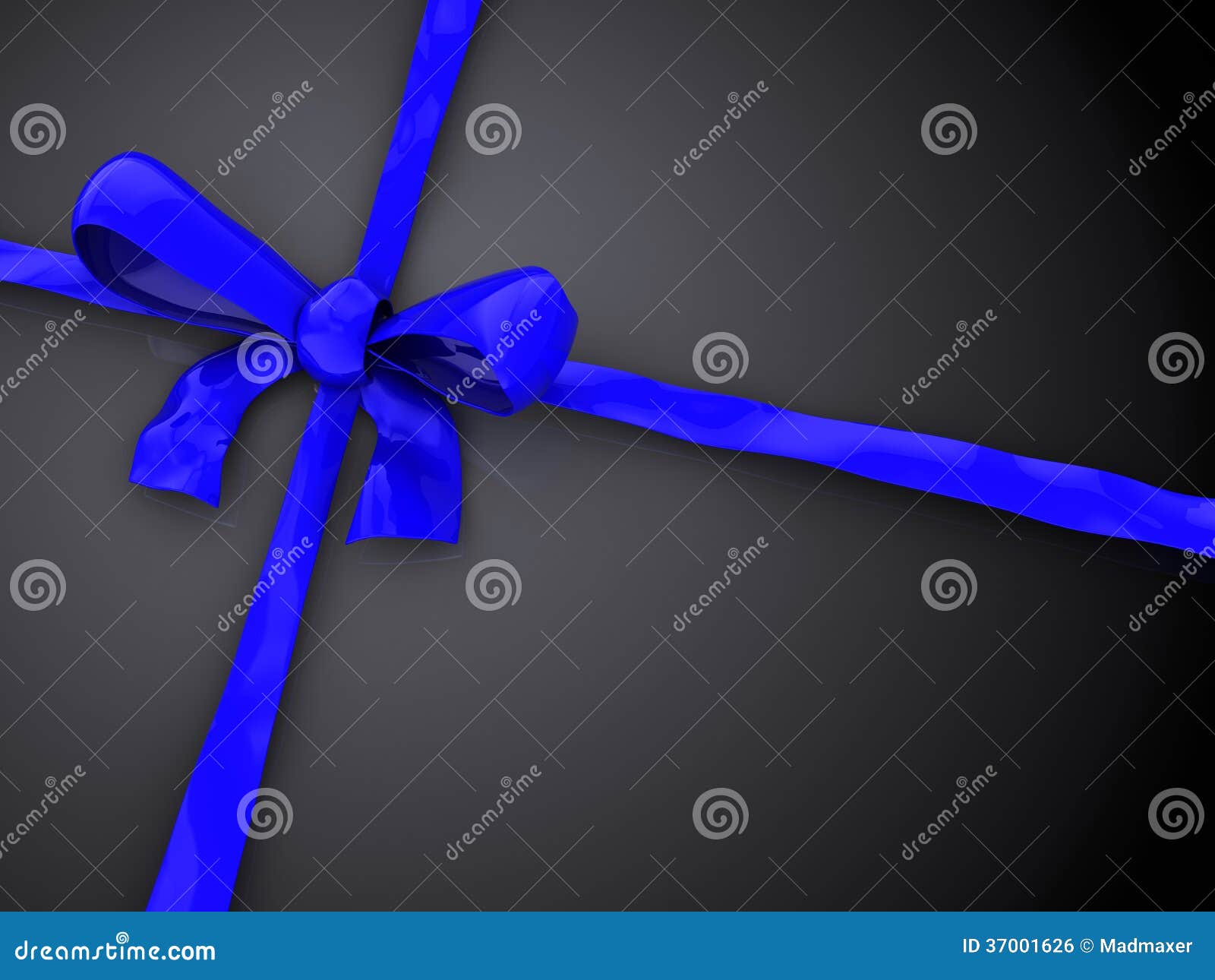Blue gift ribbon stock illustration. Illustration of element - 37001626