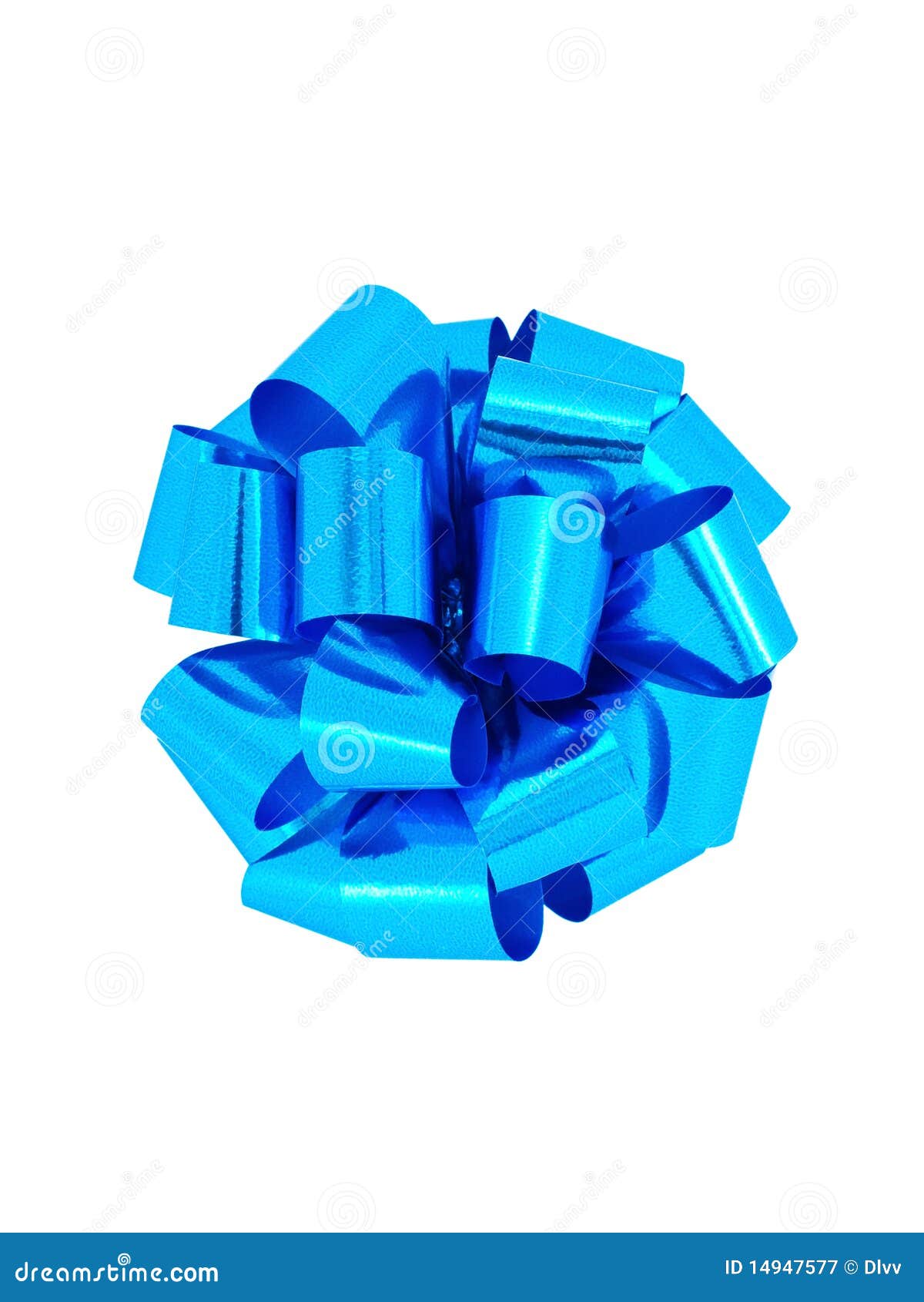 Blue gift ribbon bow stock image. Image of pattern, isolated - 14947577