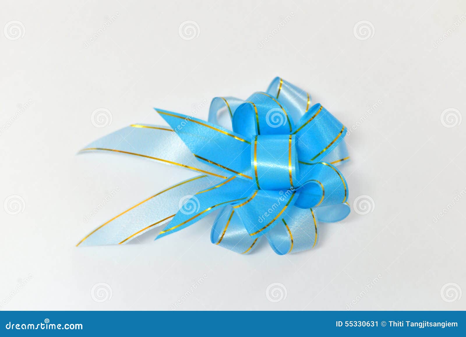 Blue gift ribbon stock image. Image of copyspace, prize - 55330631