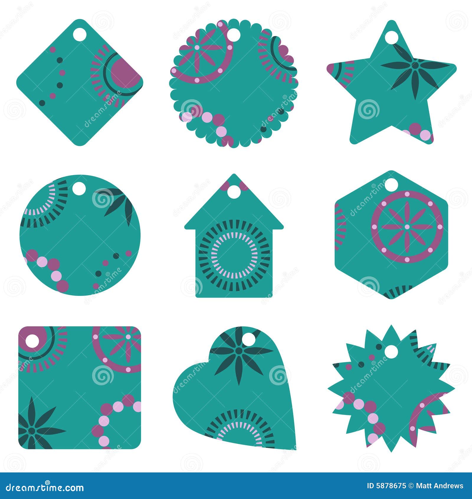 Blue gift tags stock vector. Illustration of circle, arrow - 5878675