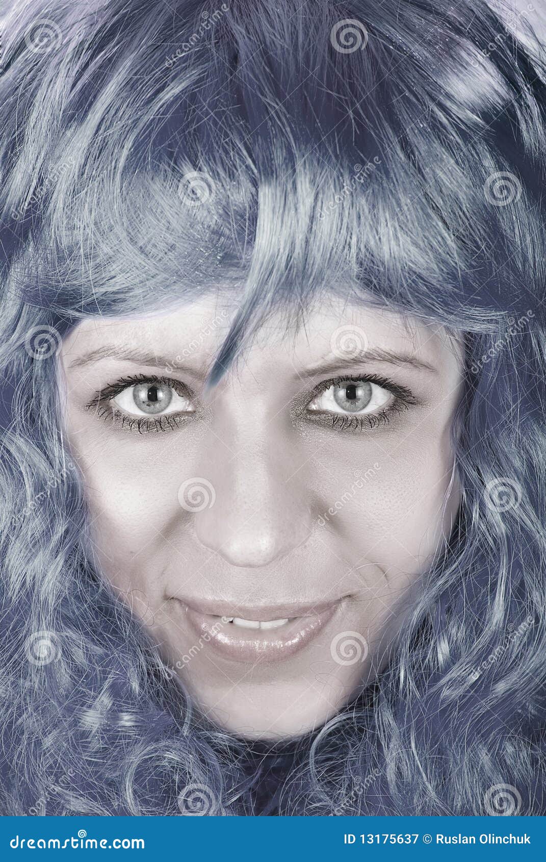 Blue girl stock image. Image of hair, adorable, dress - 13175637