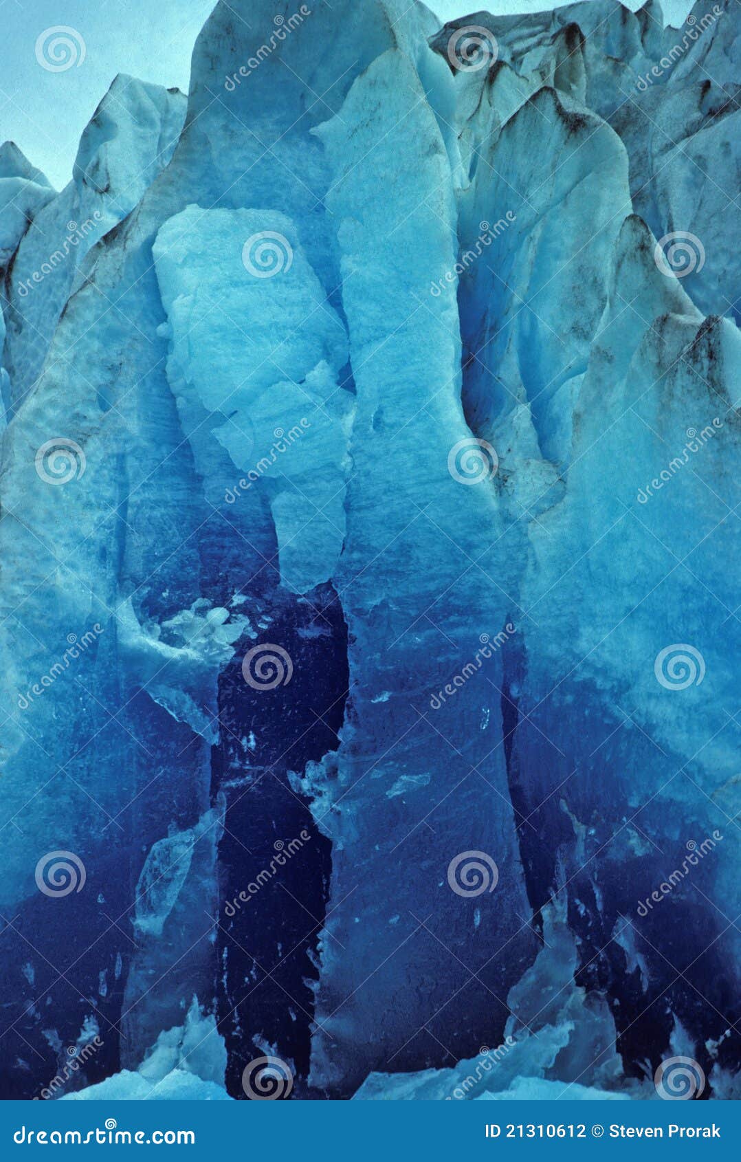 Blue glacial ice stock photo. Image of juneau, geology - 21310612