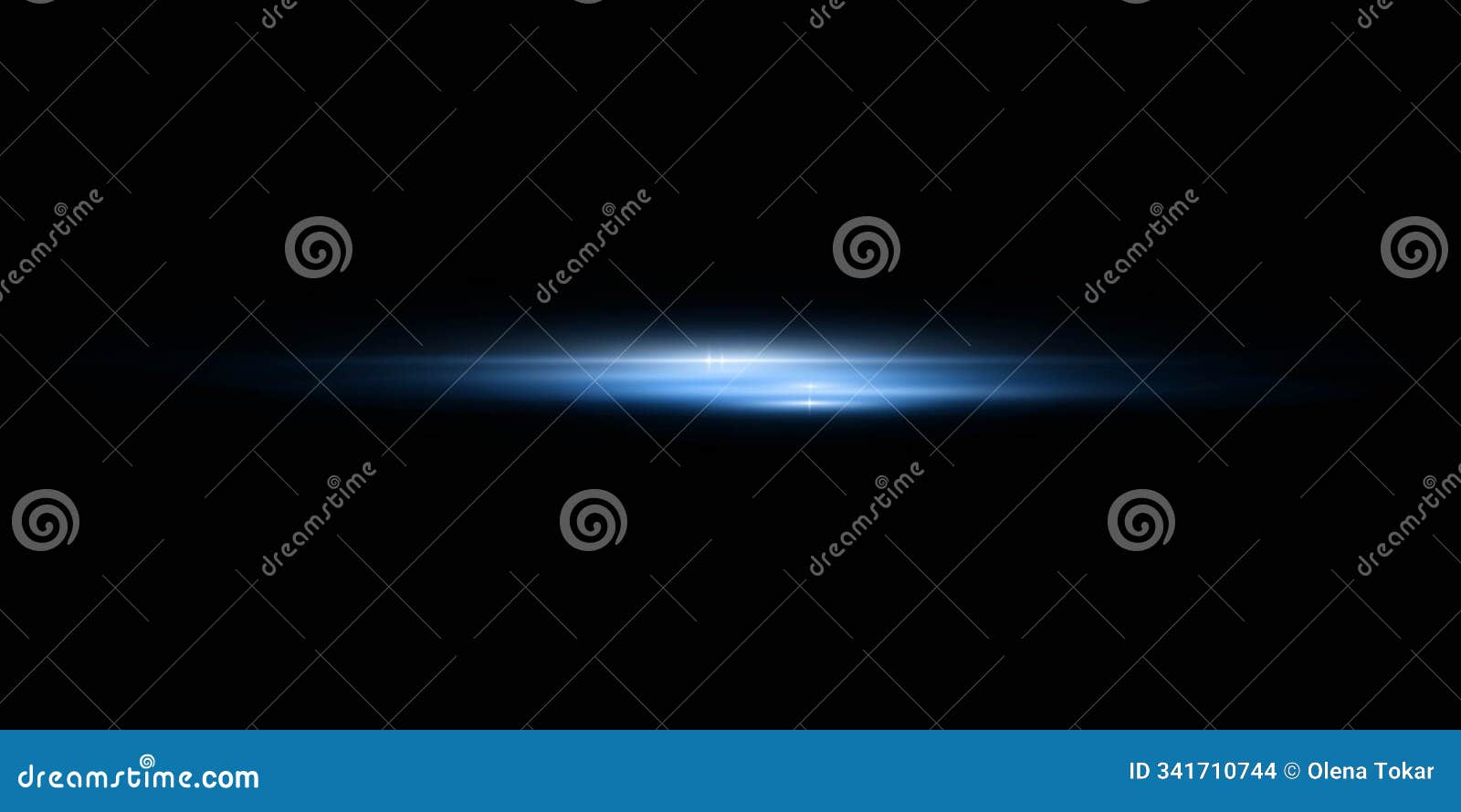 Blue Glare Star Rays Light Effect, Vector Glowing Light Flashes ...