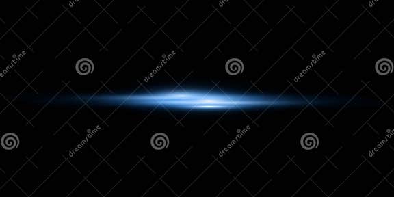 Blue Glare Star Rays Light Effect, Vector Glowing Light Flashes ...