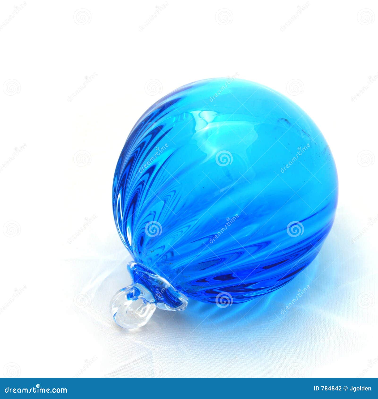 Blue Glass Ball stock photo. Image of reflection, blown - 784842