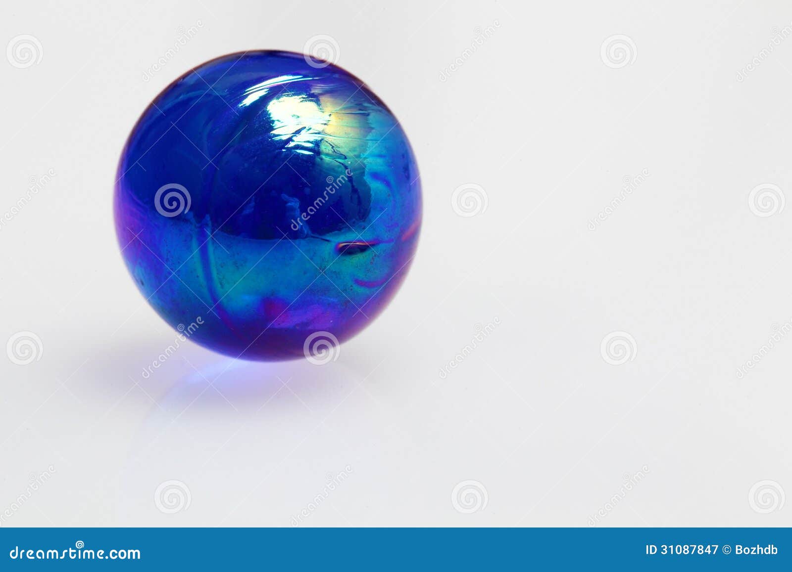 Blue glass ball stock image. Image of shape, graphic - 31087847