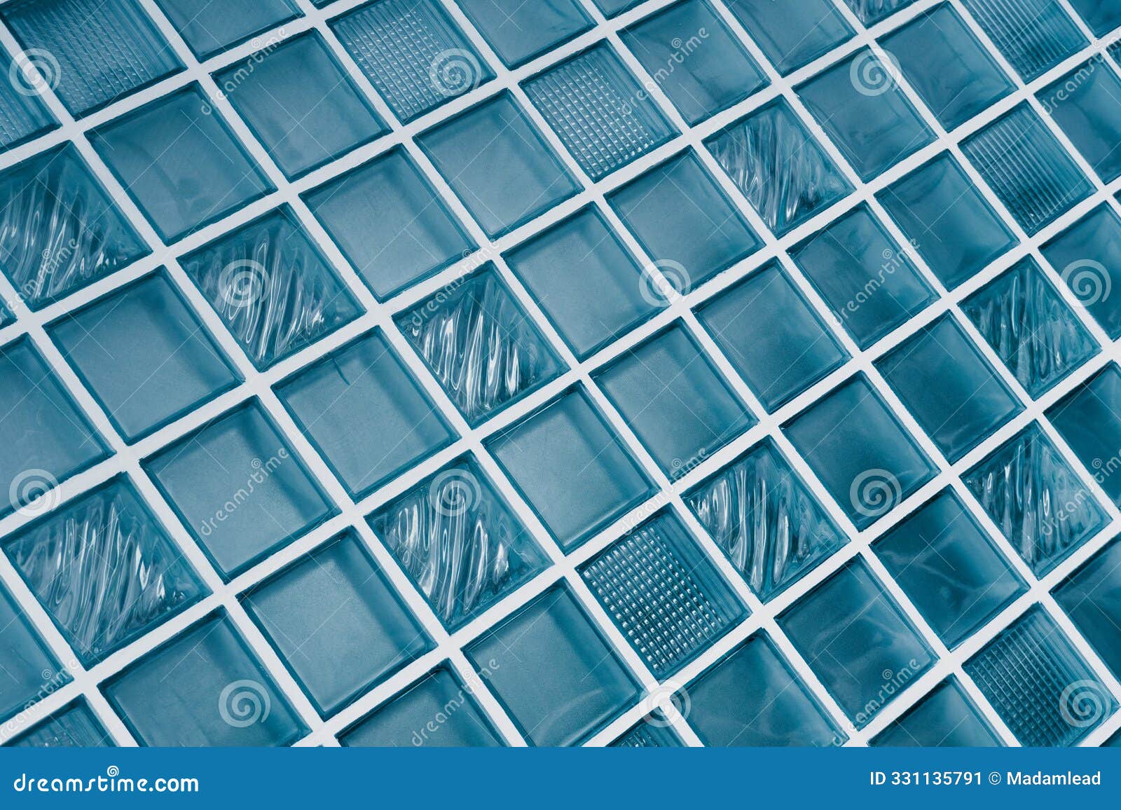 Blue Glass Block Wall Architecture Detail Background Stock Image ...