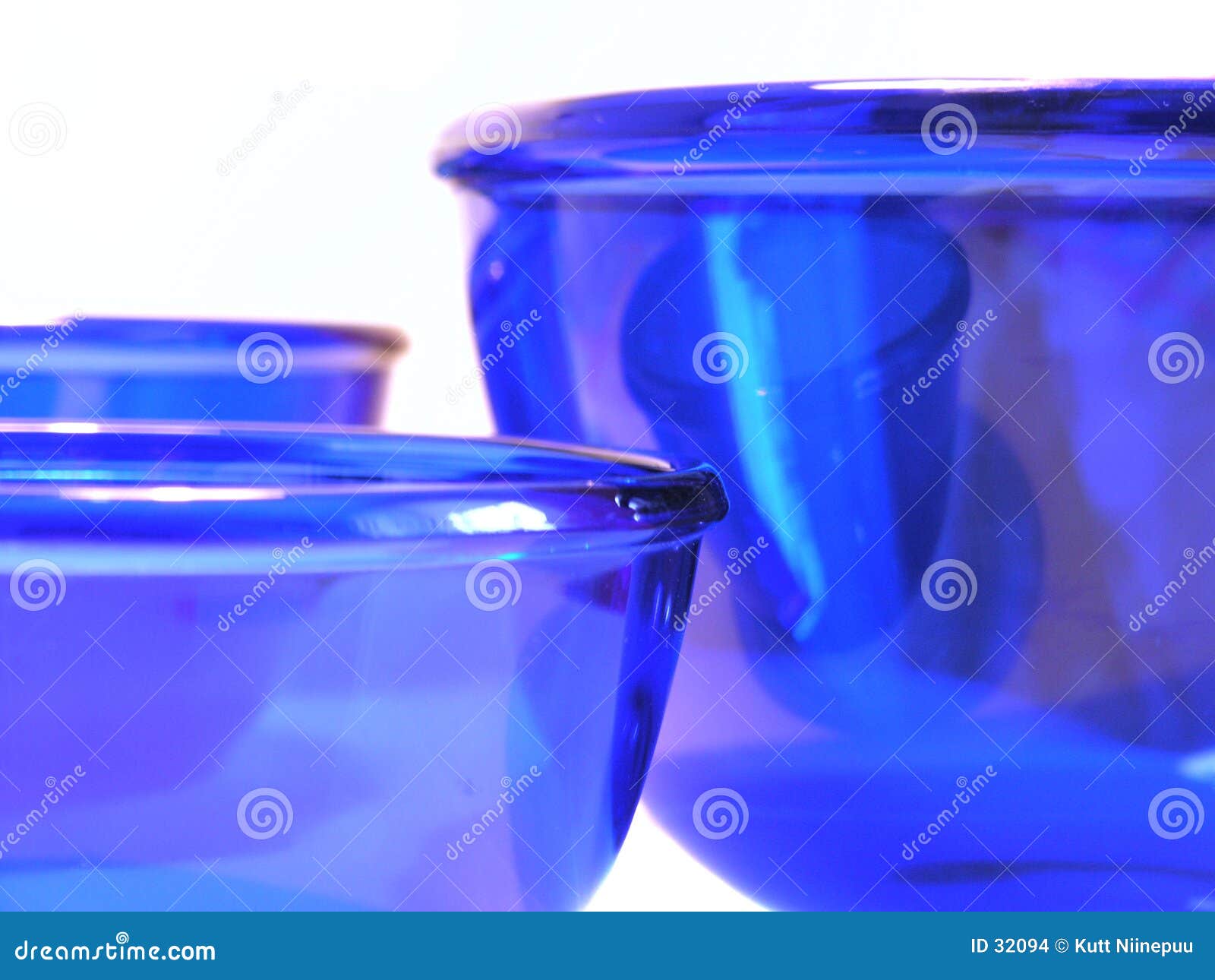 Blue glass bowls stock photo. Image of bowl, transparent - 32094