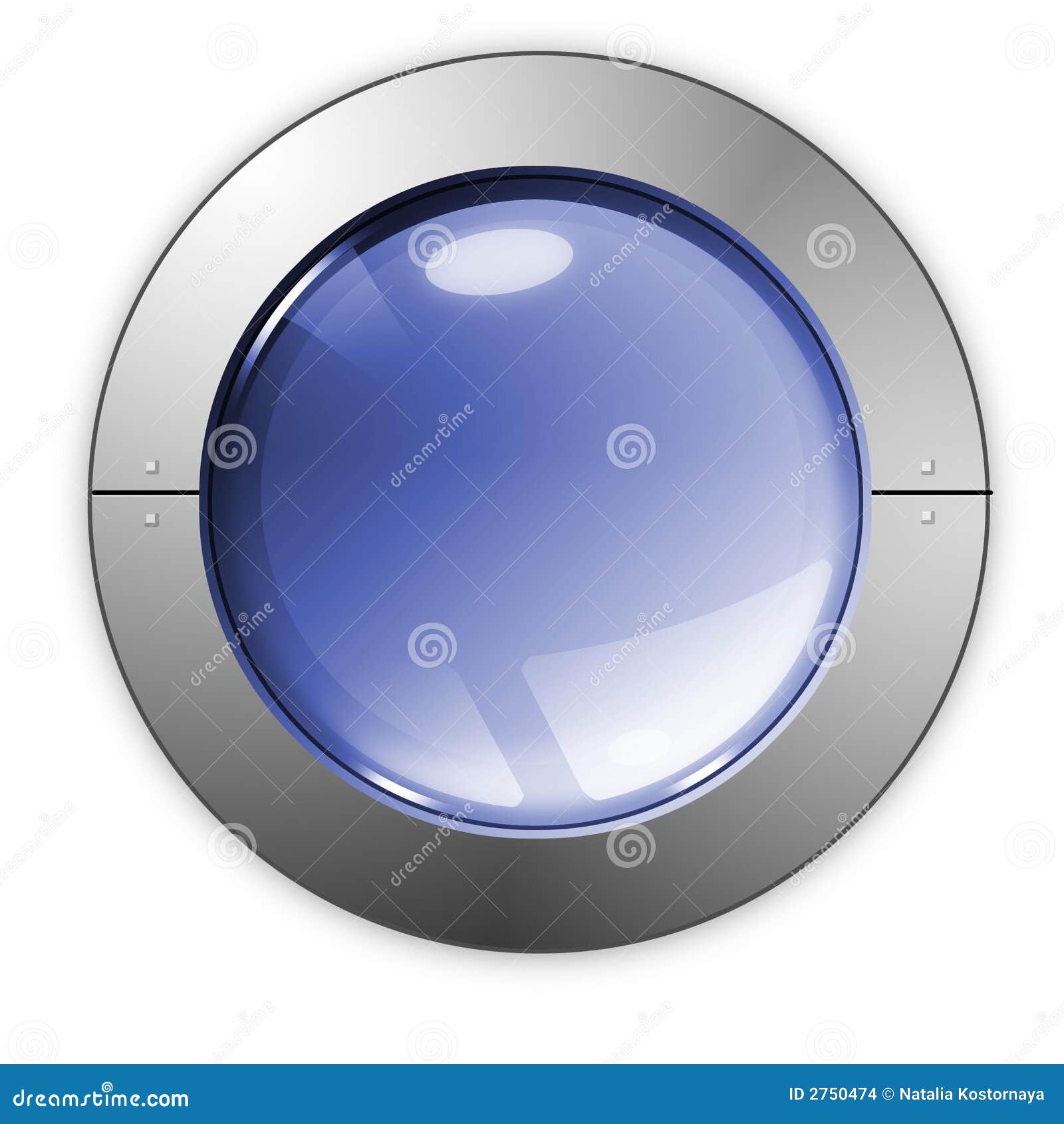 The blue glass button stock illustration. Illustration of riveting ...