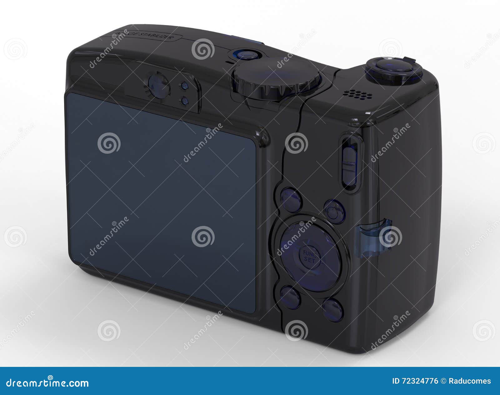 Blue glass digital camera stock illustration. Illustration of modern ...
