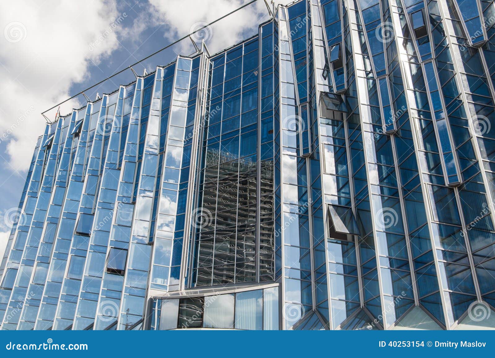 Blue glass facade stock photo. Image of exterior, fasade - 40253154