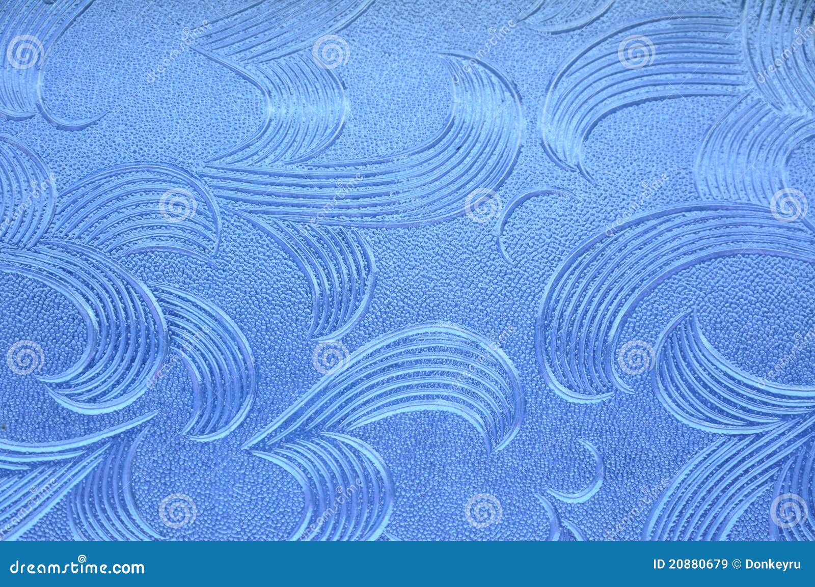 Blue Glass with Flower Pattern Stock Image - Image of texture, abstract ...
