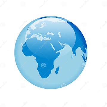 Blue glass globe stock illustration. Illustration of international ...