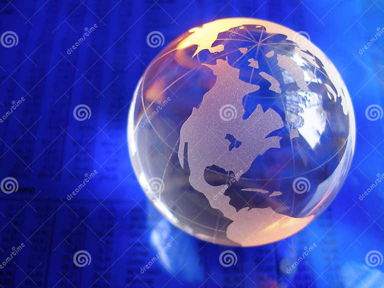 Blue Glass Globe stock photo. Image of market, communication - 1621368