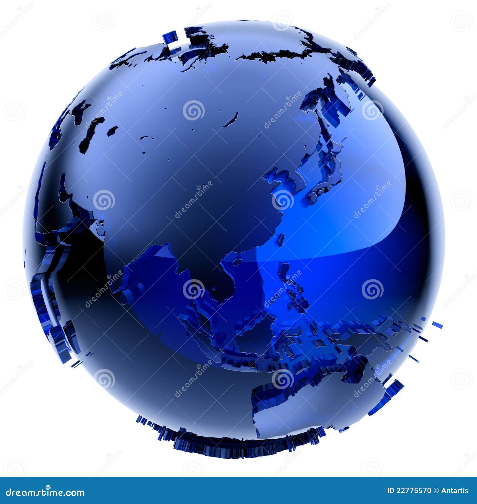 Blue glass globe stock illustration. Illustration of geography - 22775570