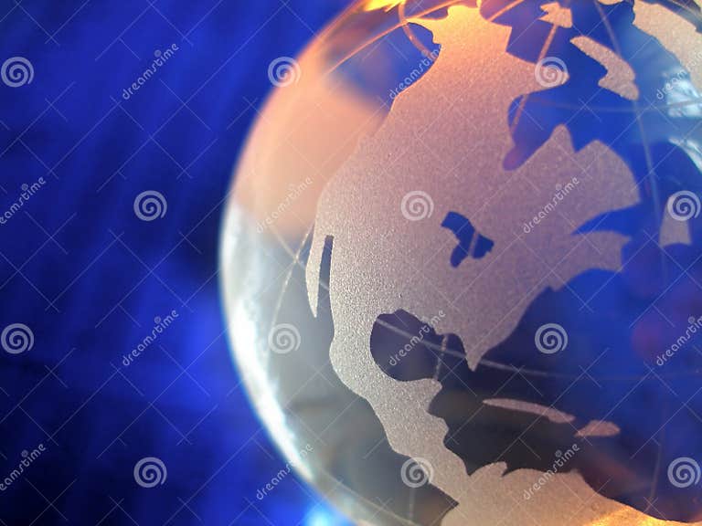 Blue Glass Globe Close stock photo. Image of planet, mexico - 1804922