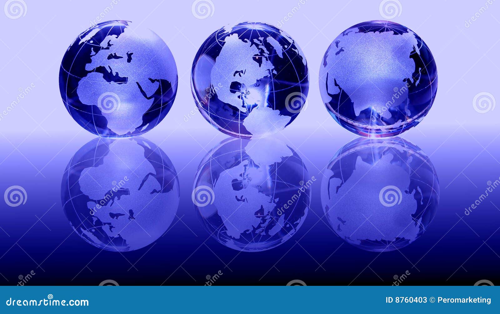 Blue glass globes stock illustration. Illustration of environment - 8760403
