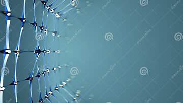 Blue Glass Network Structure on Edge 3D Render Stock Illustration - Illustration of ...
