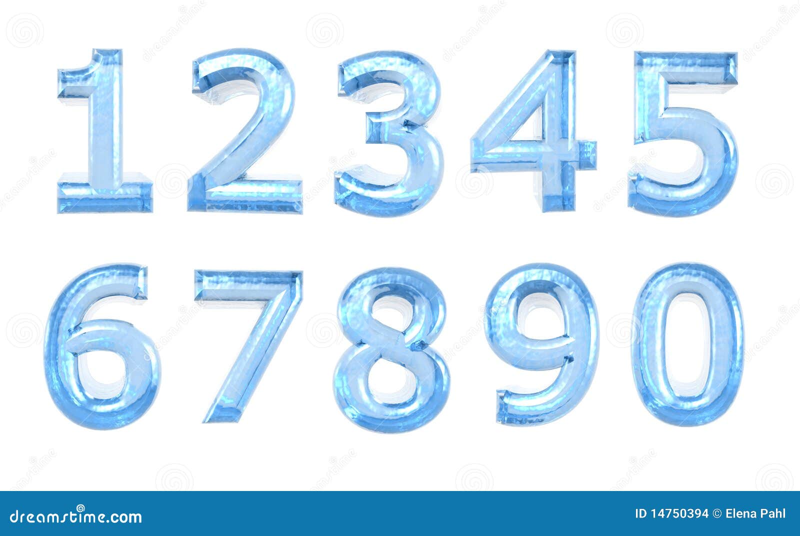Blue glass numeral stock illustration. Illustration of decorative ...