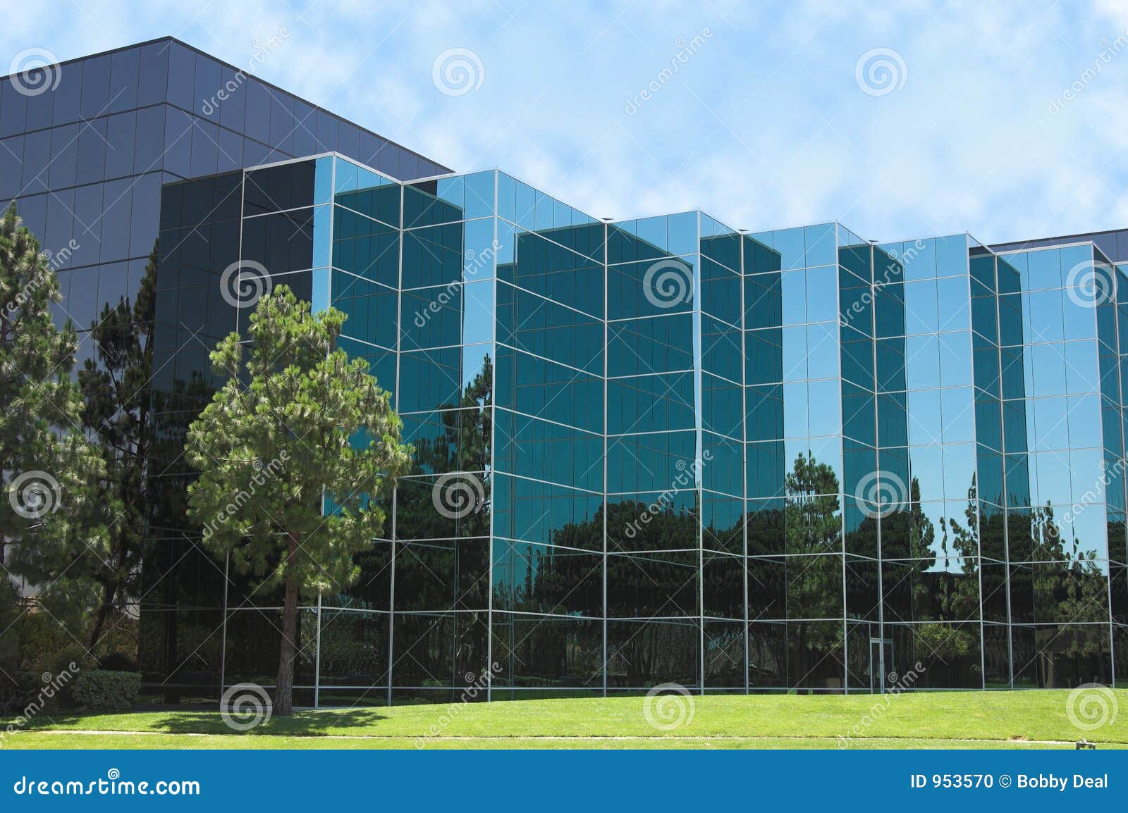 Blue Glass Office Detail stock photo. Image of parallel - 953570