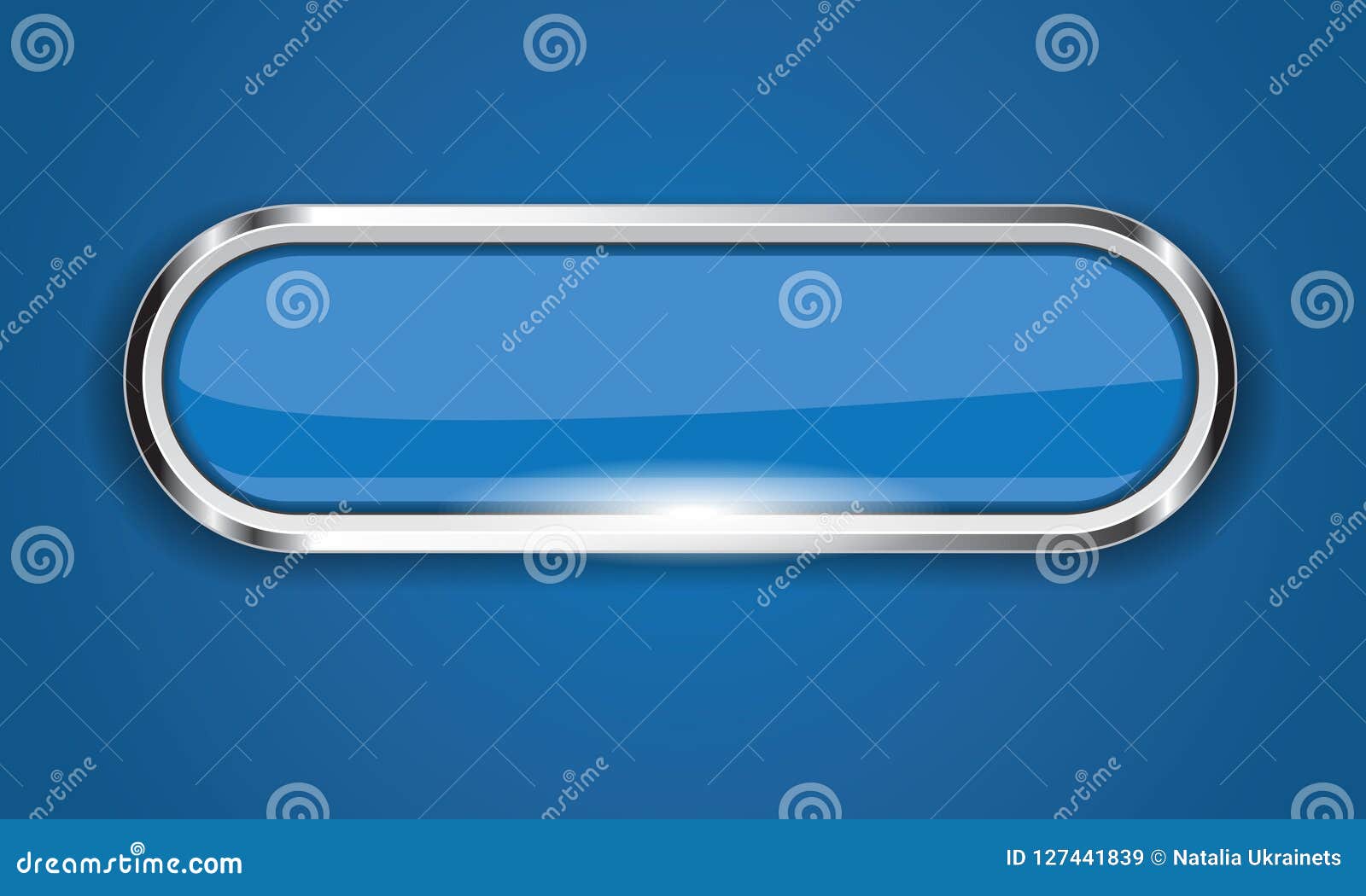 Blue glass oval button stock vector. Illustration of internet - 127441839