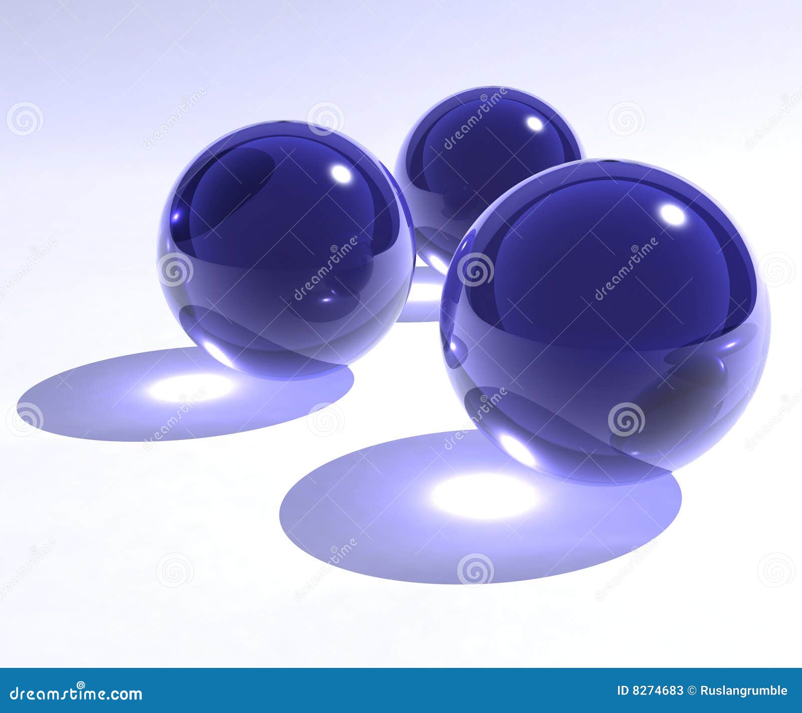 Blue glass spheres stock illustration. Illustration of transparent ...