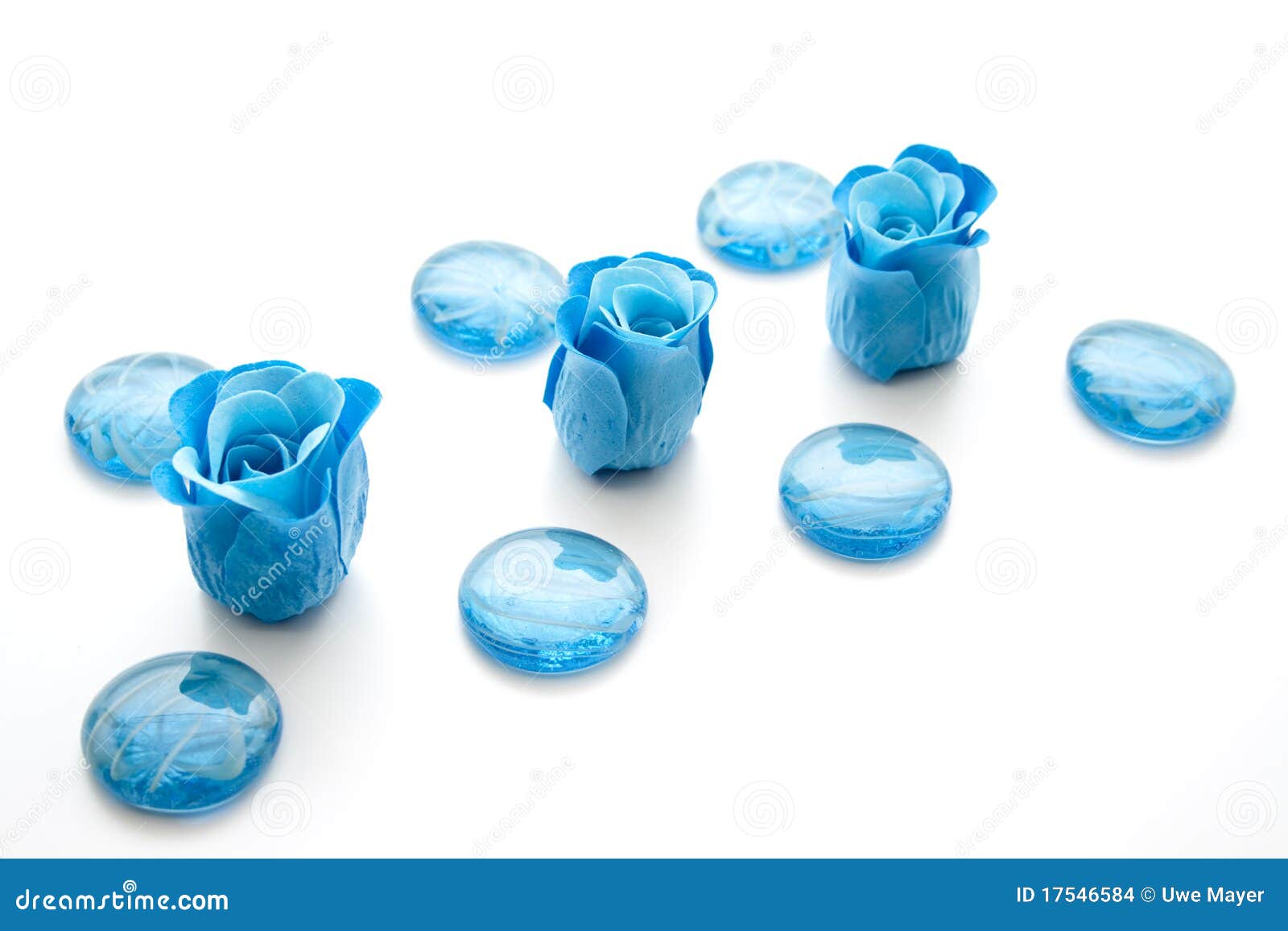 Blue glass stones stock photo. Image of blossom, flower - 17546584