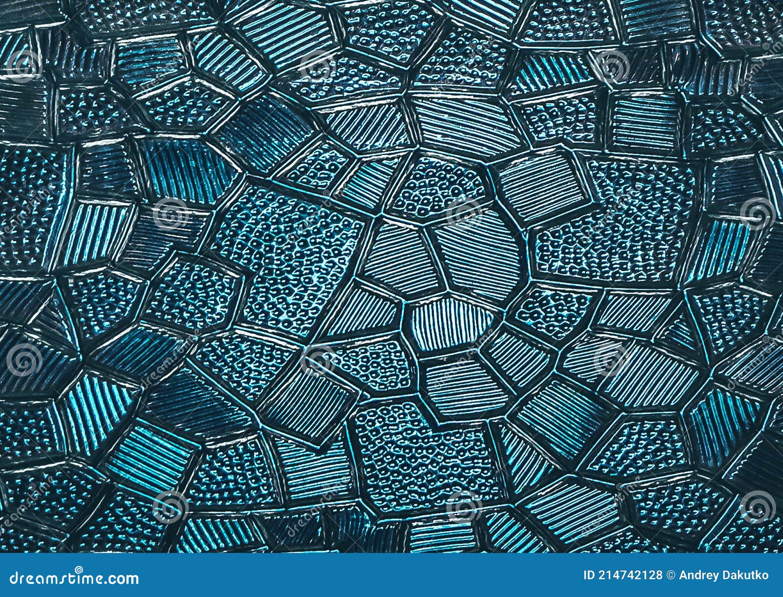 Blue Glass Surface with Abstract Mosaic Pattern Texture Background ...