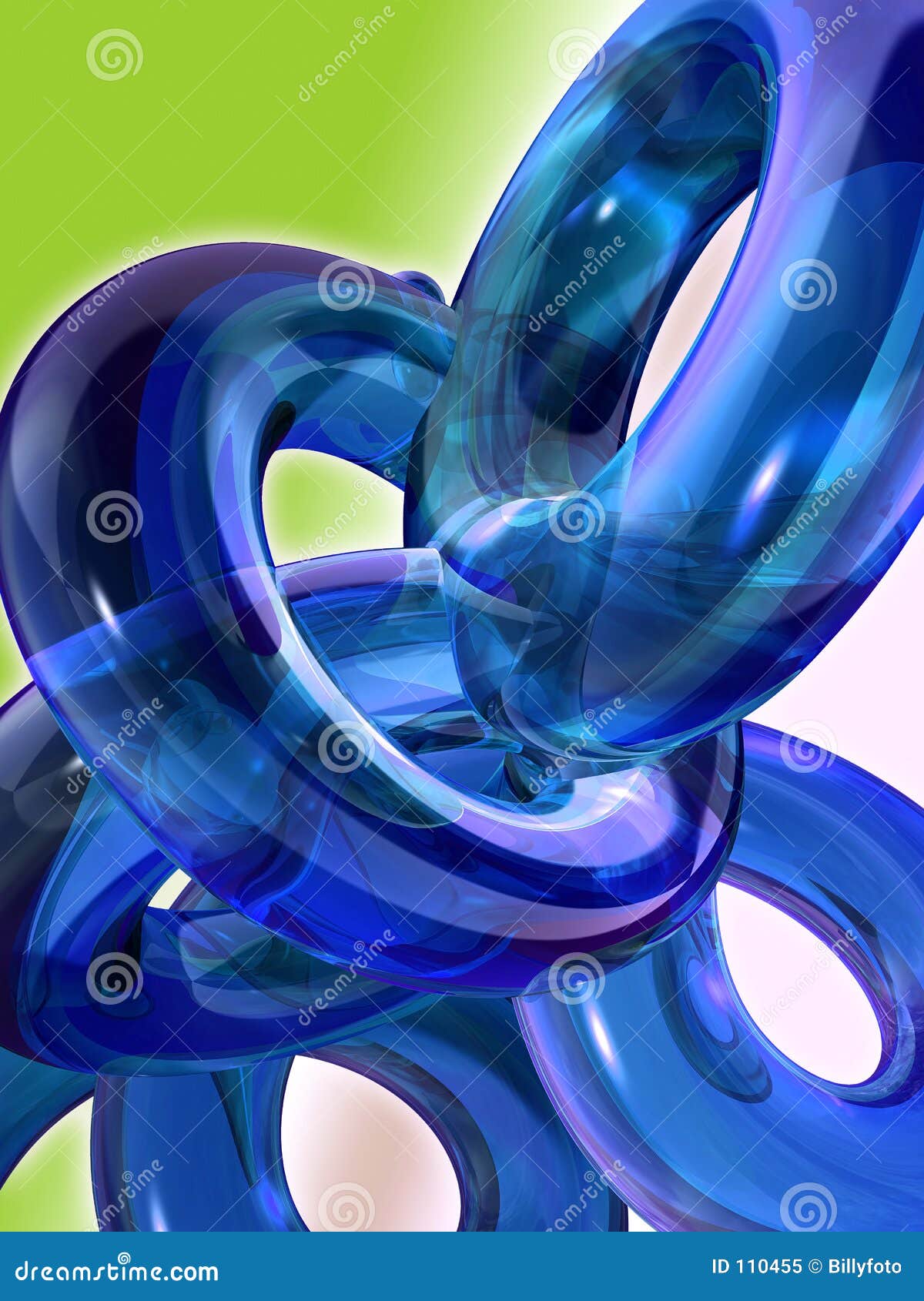 Blue glass toroids stock illustration. Illustration of background - 110455