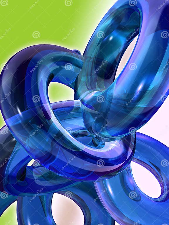 Blue glass toroids stock illustration. Illustration of background - 110455
