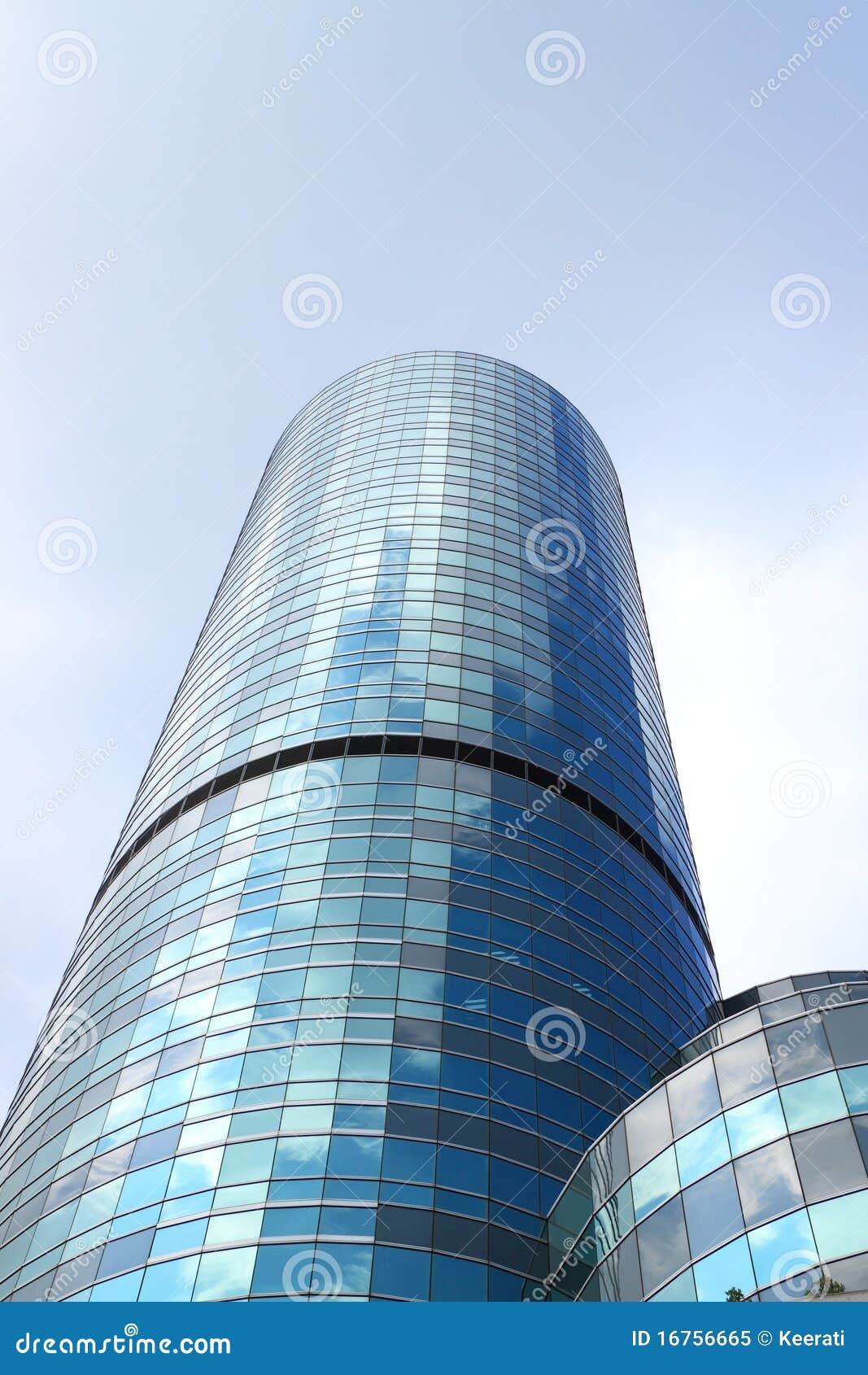Blue glass tower stock image. Image of texture, district - 16756665