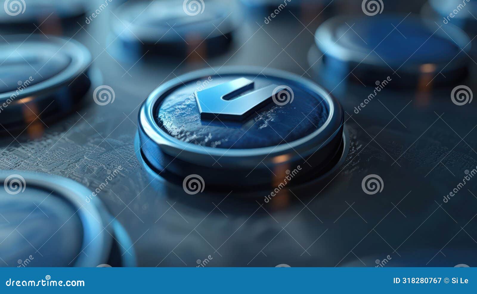 Blue Glass Validation Button Stock Illustration - Illustration of ...