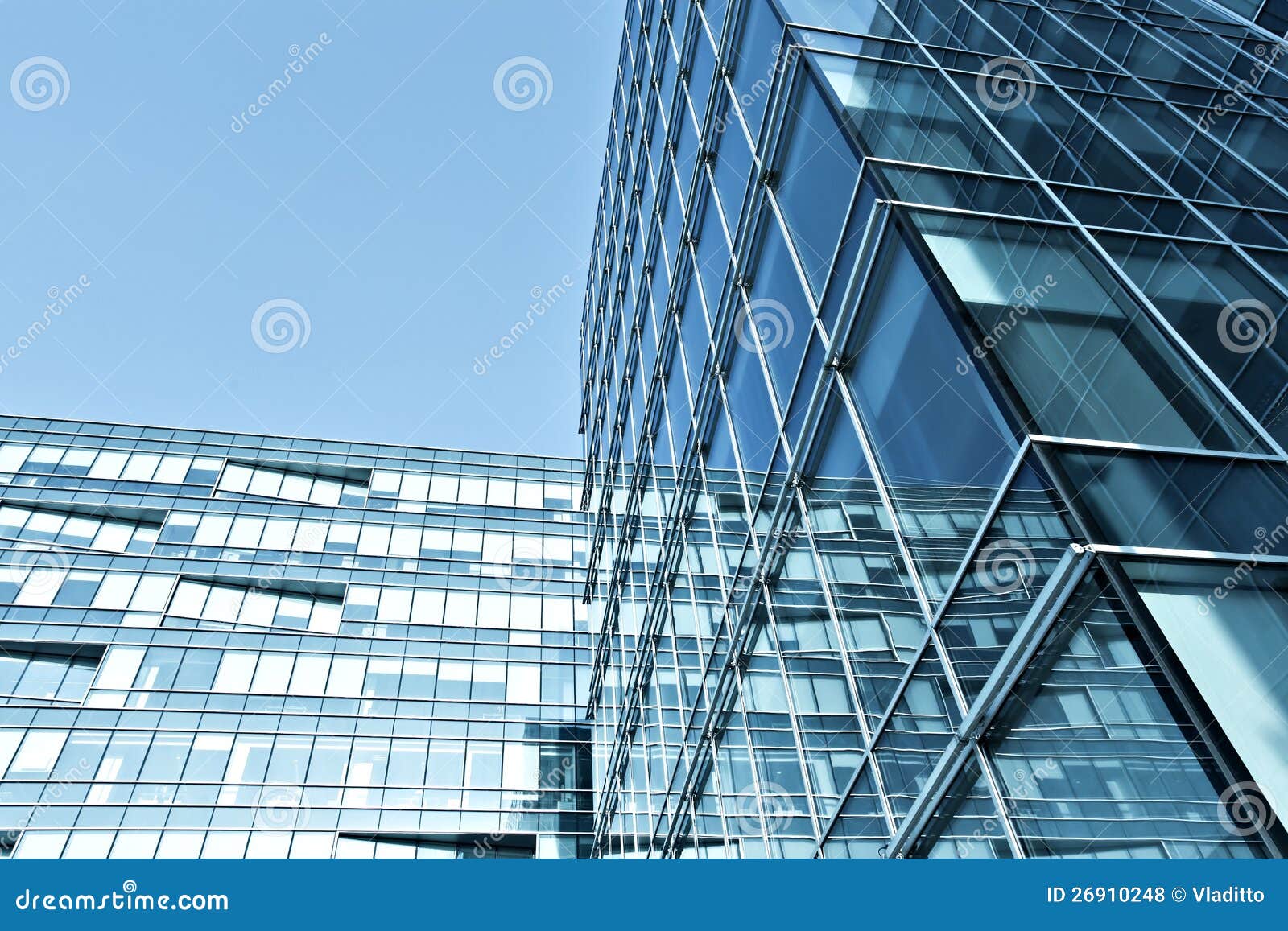 Blue Glass Wall of Luxury Hotel Stock Photo - Image of center, blue ...