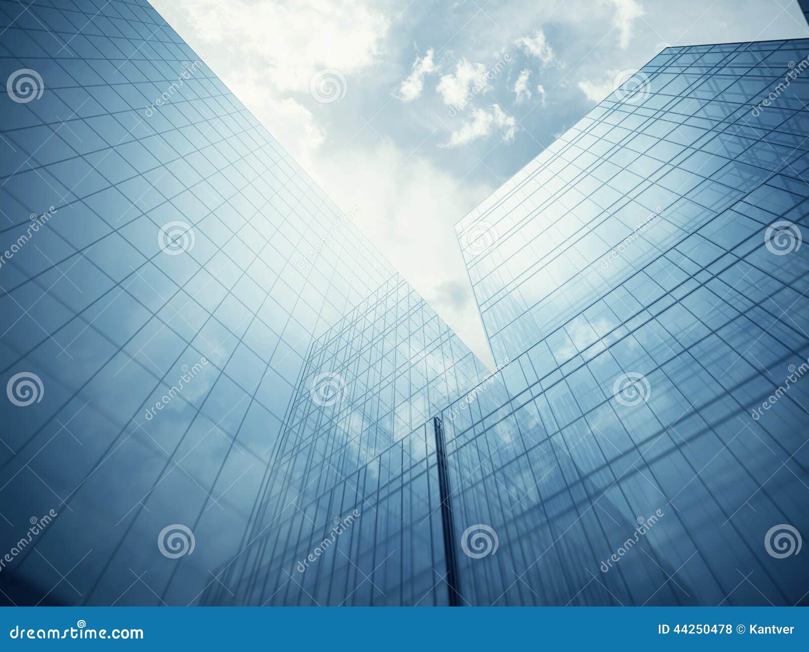 Blue Glass Wall of Skyscraper Stock Photo - Image of detail, abstract ...